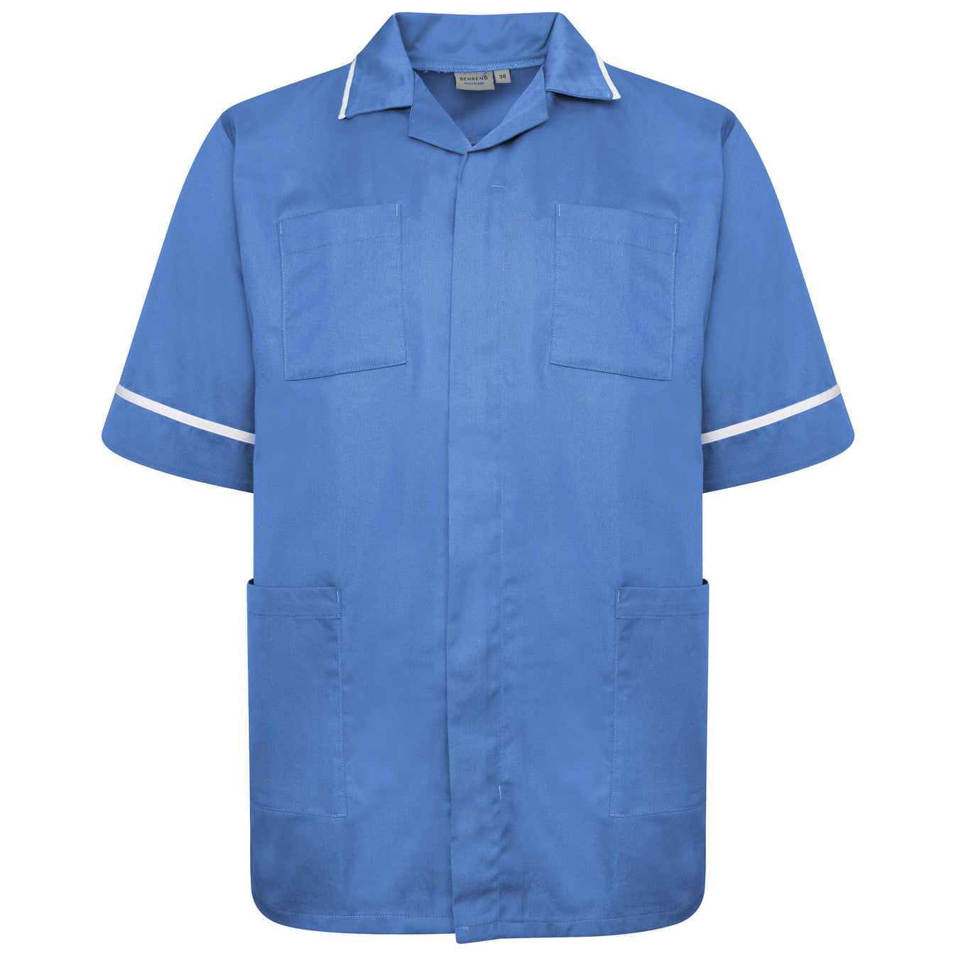 Behrens Hospital Blue/White Trim Male Tunic - NCMT / HBWT